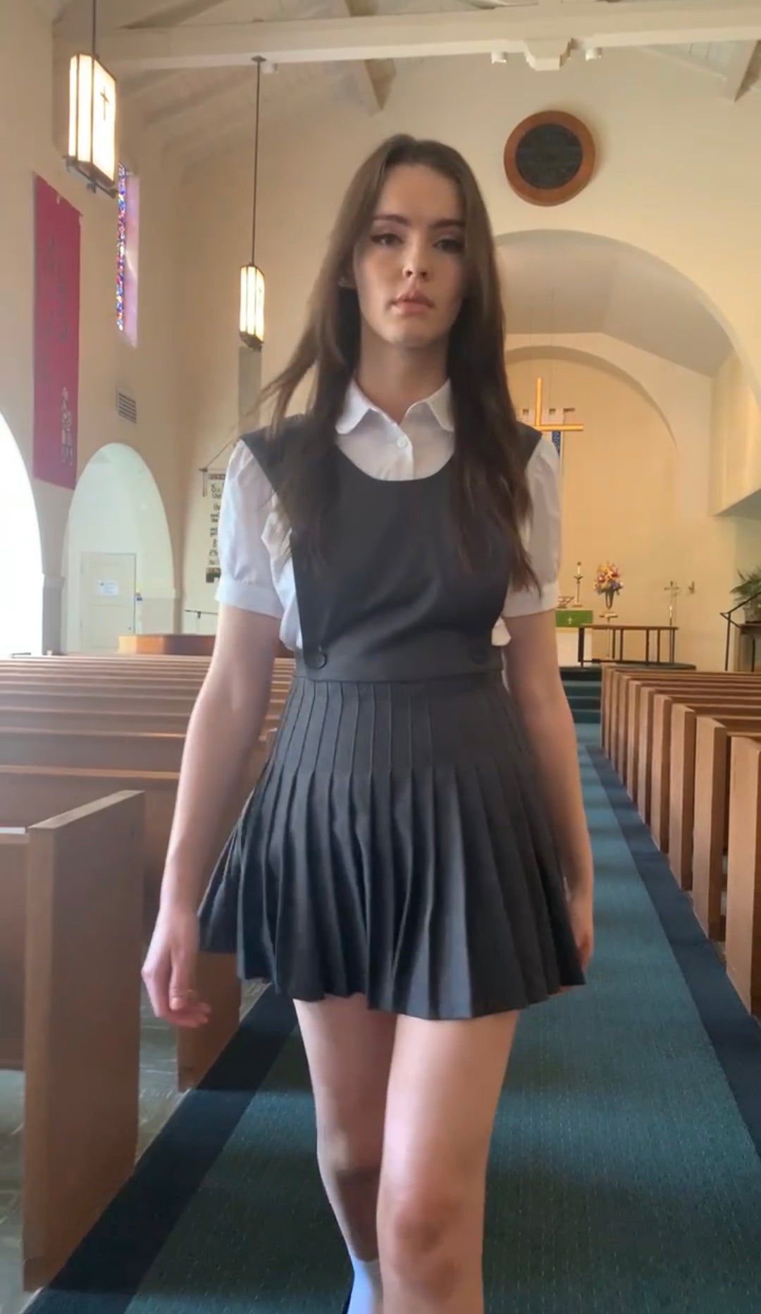 Grey Pleated Pinafore – L'école Des Femmes